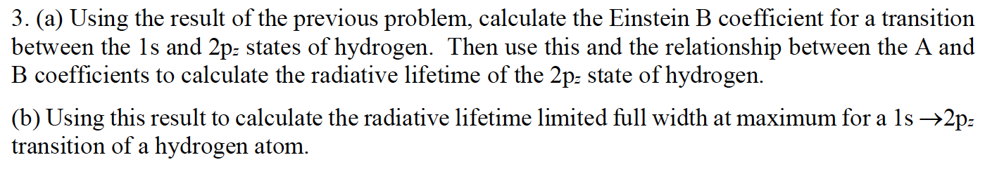 3. (a) Using the result of the previous problem, | Chegg.com