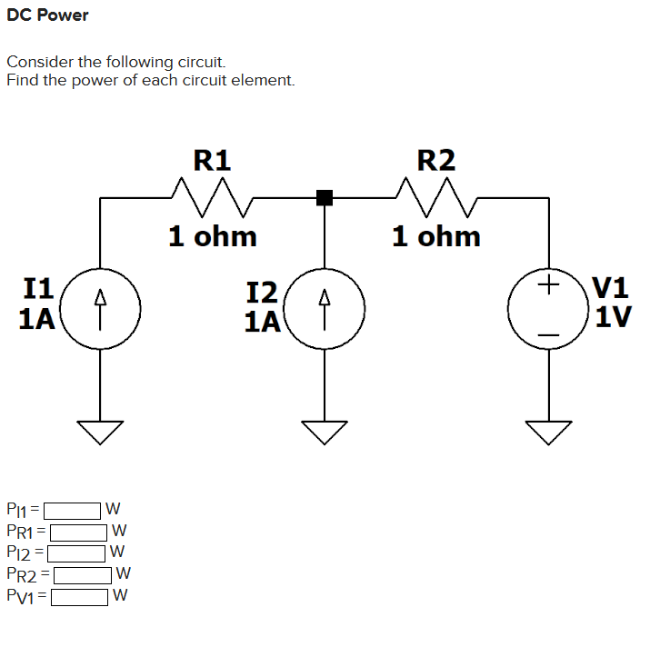 Solved DC Power Consider the following circuit. Find the | Chegg.com
