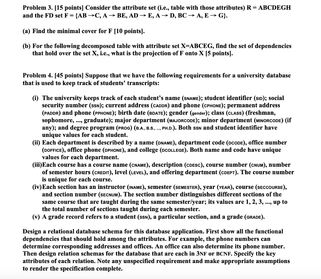 Solved Problem 1. [25 points] Consider a relation R with | Chegg.com