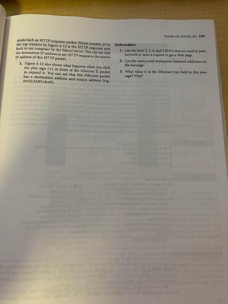 Hands-On Activity 4A 109 sends back an HTTP response | Chegg.com