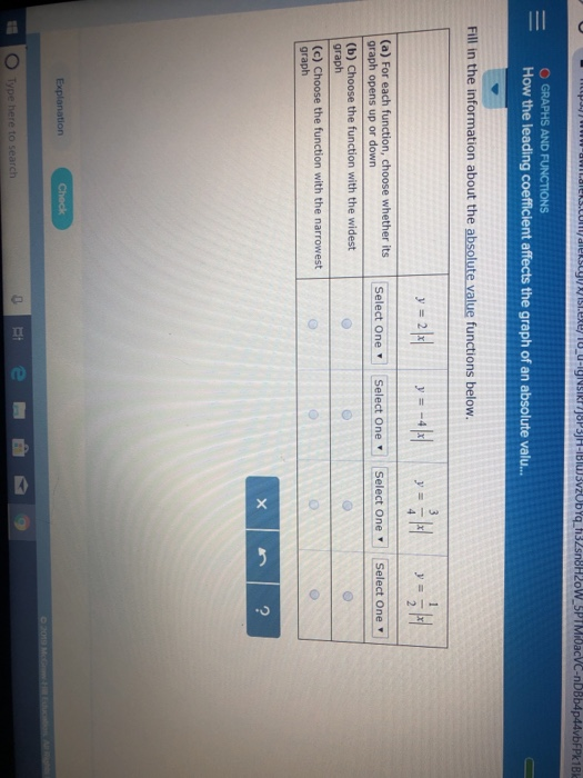 Solved O GRAPHS AND FUNCTIONS How the leading coefficient | Chegg.com