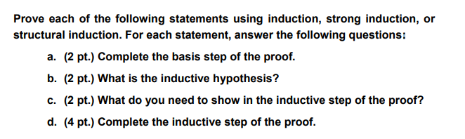 Solved Prove each of the following statements using | Chegg.com