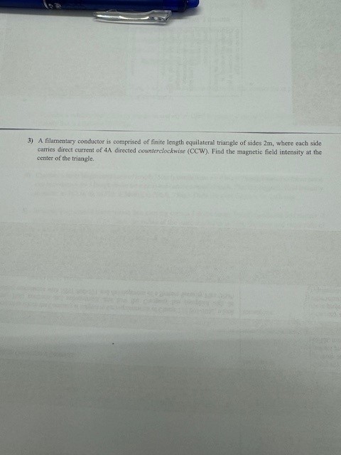 Solved A filamentary conductor is comprised of finite length | Chegg.com