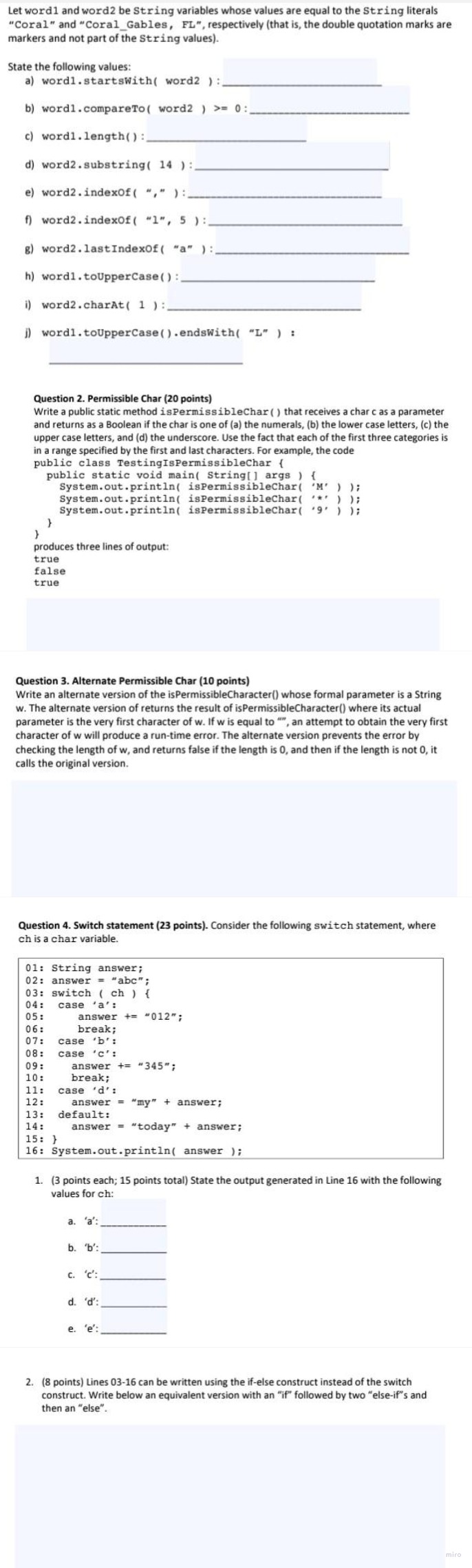 Solved Let word1 and word2 be String variables whose values | Chegg.com Solved Let word1 and word2 be String variables whose values | Chegg.com