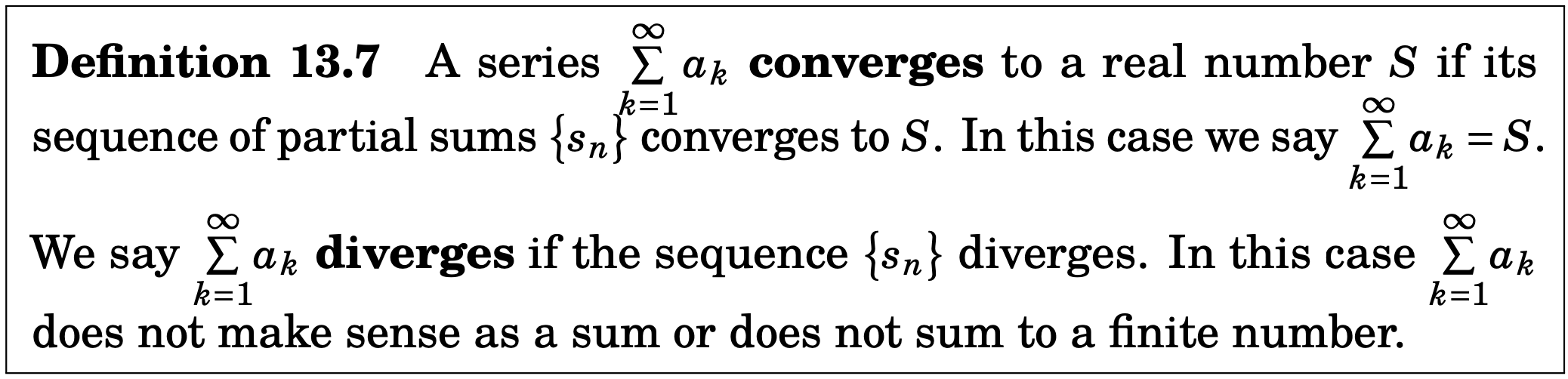 Solved Definition 13.5 A sequence {an} converges to a number | Chegg.com