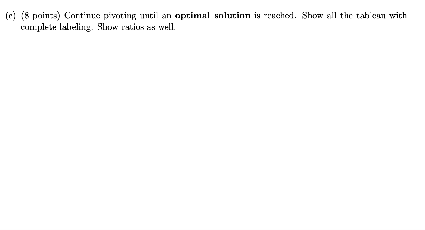 Solved 6. (23 points) Use duality to solve the linear | Chegg.com
