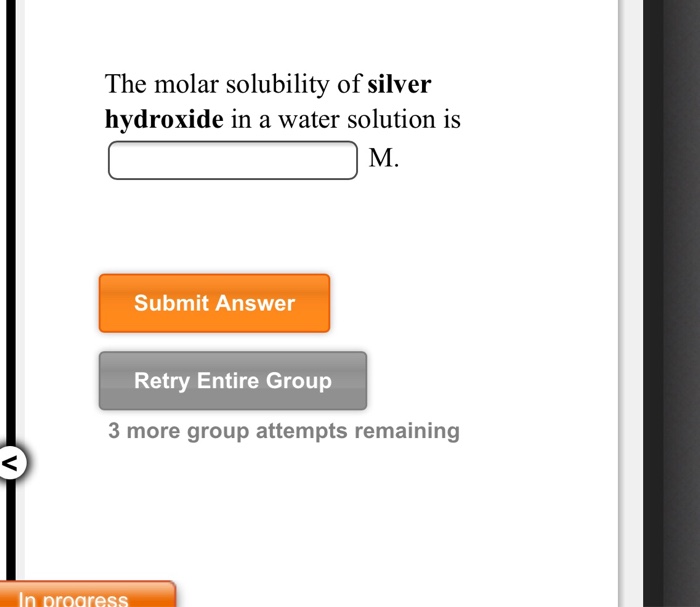 Solved The molar solubility of silver hydroxide in a water | Chegg.com