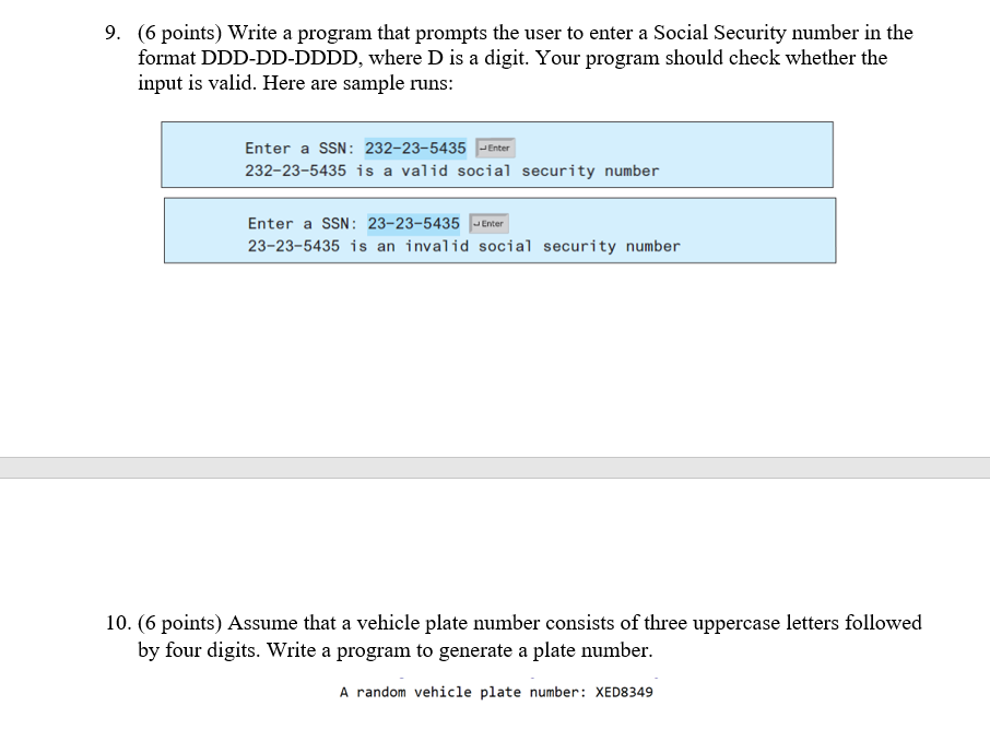 Solved 9 6 Points Write A Program That Prompts The User 4323