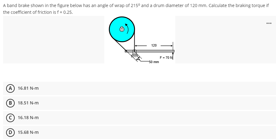 Solved A differential band brake has an operating lever 23 | Chegg.com