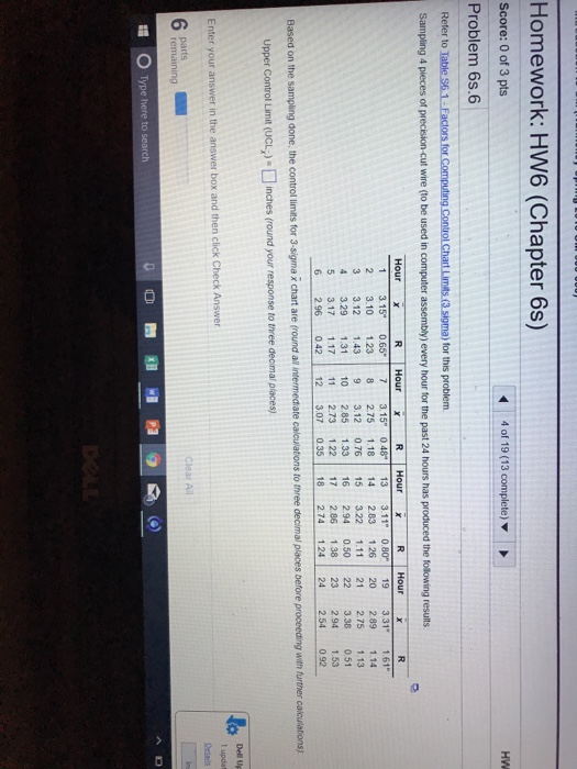 Solved Homework: HW6 (Chapter 6s) Score: 0 of 3 pts Problem | Chegg.com
