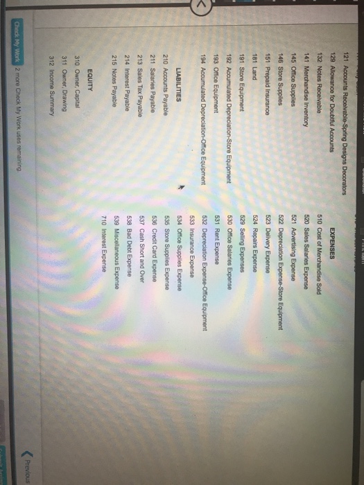 Solved now? to the Chart of Accounts for exact wording of | Chegg.com