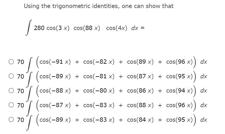 Solved Using the trigonometric identities, one can show that | Chegg.com