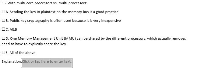Solved 55. With multi-core processors vs. multi-processors: | Chegg.com