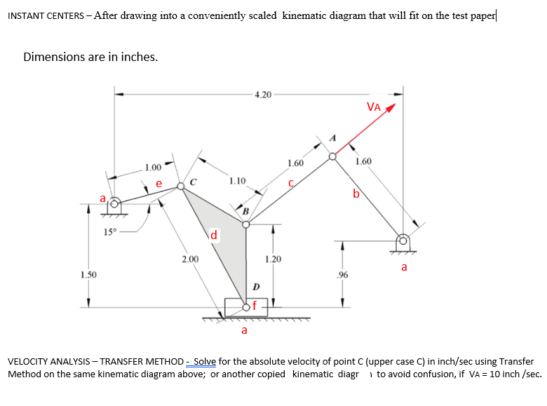 Solved INSTANT CENTERS – After drawing into a conveniently | Chegg.com
