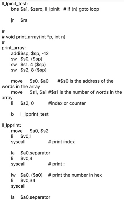 Solved This code is done in MARS and its from computer | Chegg.com