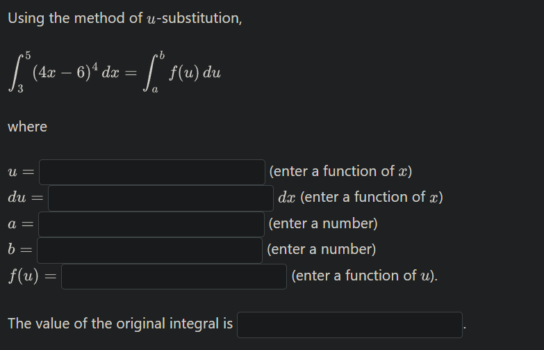 Solved Using the method of u-substitution, | Chegg.com