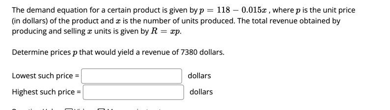 Solved The demand equation for a certain product is given by | Chegg.com