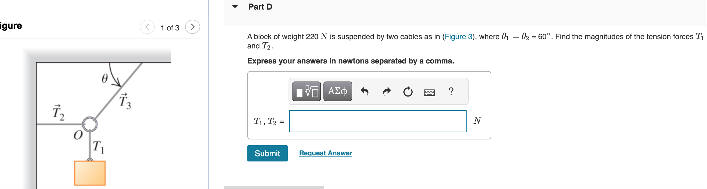 A. 140 kg block hangs from a rope that is linked at | Chegg.com