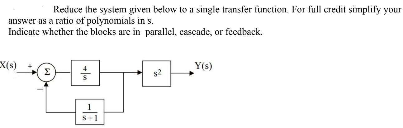 Solved Reduce the system given below to a single transfer | Chegg.com