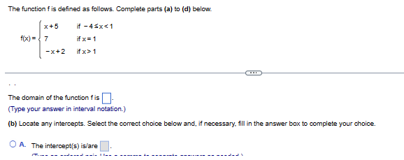 Solved The function f is defined as follows. Complete parts | Chegg.com