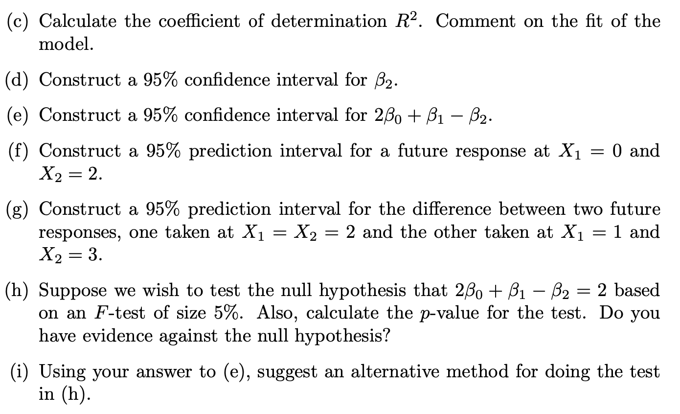 Solved Consider the multiple linear regression model Yi = Bo | Chegg.com