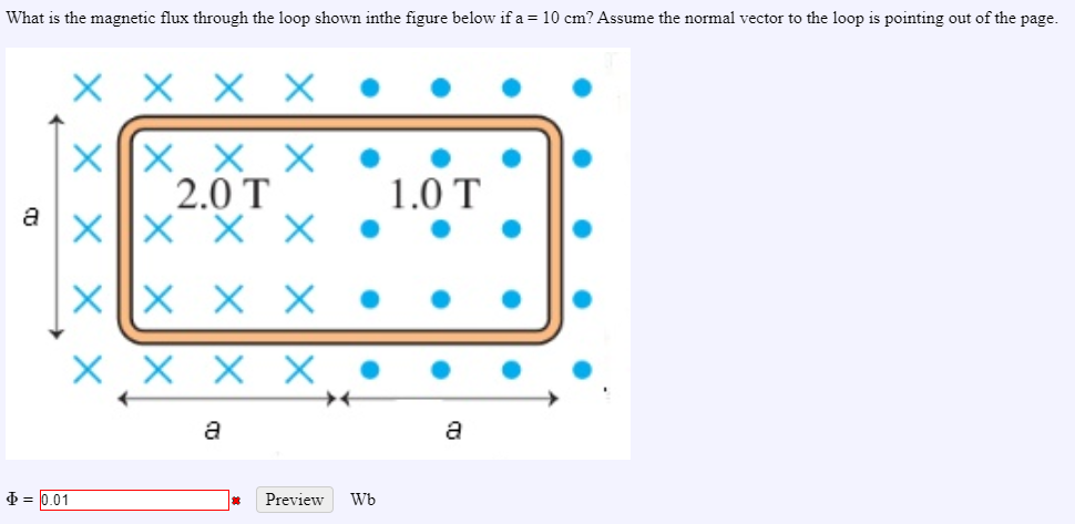 Solved What is the magnetic flux through the loop shown | Chegg.com