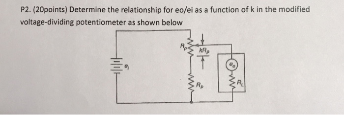 Solved P2. (20points) Determine the relationship for eo/ei | Chegg.com
