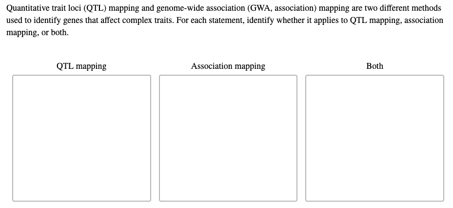 Solved Quantitative trait loci (QTL) mapping and genome-wide | Chegg.com