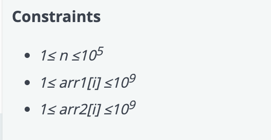 Solved n=4arr1=[2,1,3,4]arr2=[2,3,2,3] Some of the possible | Chegg.com