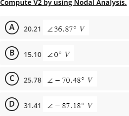 Solved Compute V1 by using Nodal Analysis.Compute V2 by | Chegg.com