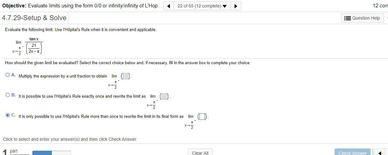 Solved Objective: Evaluate limits using the form 0/0 or | Chegg.com
