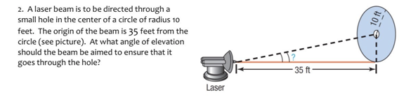 Solved 2. A laser beam is to be directed through a small | Chegg.com