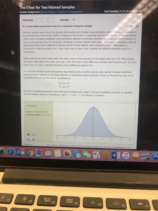 Solved The t Test for Two Related Samples Graded Assignment | Chegg.com