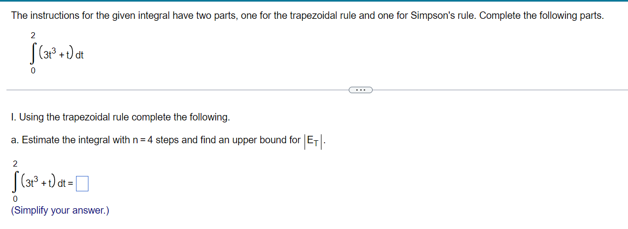 Solved The instructions for the given integral have two | Chegg.com