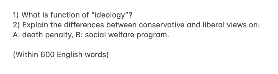 Solved 1) What is function of "ideology"? 2) Explain the | Chegg.com