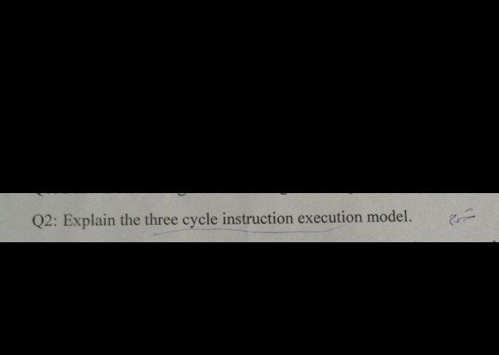 Solved Q2: Explain the three cycle instruction execution | Chegg.com