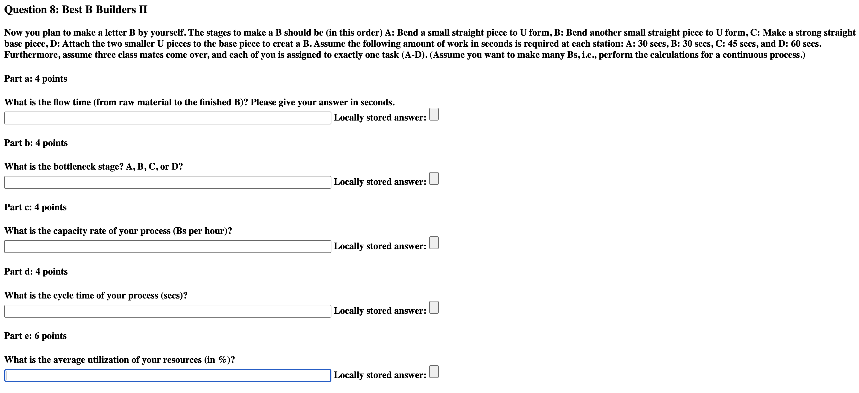 Solved What is the new cycle time of your process (secs)? | Chegg.com