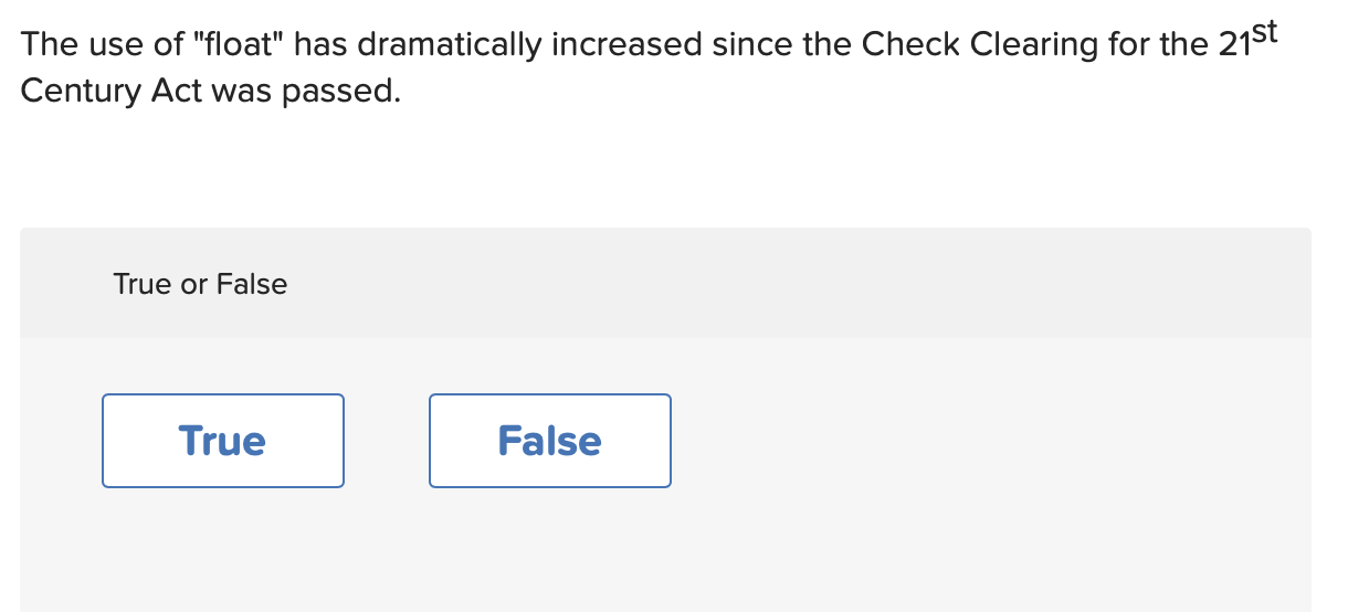 Solved The use of "float" has dramatically increased since | Chegg.com