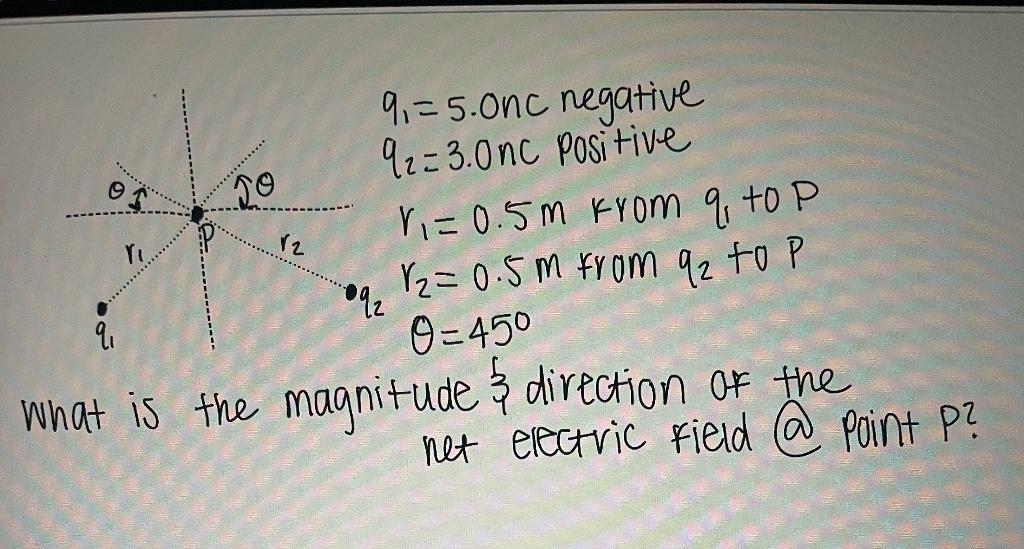 Solved What is the magnitude and direction of the net | Chegg.com
