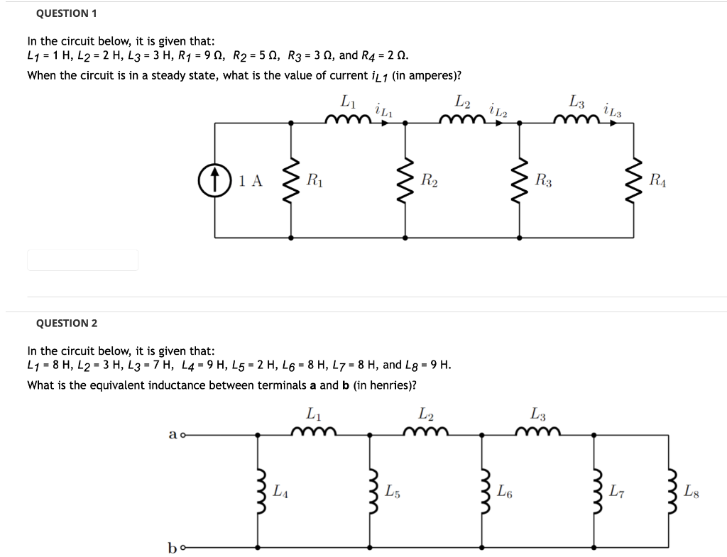 Solved In the circuit below, it is given that: | Chegg.com
