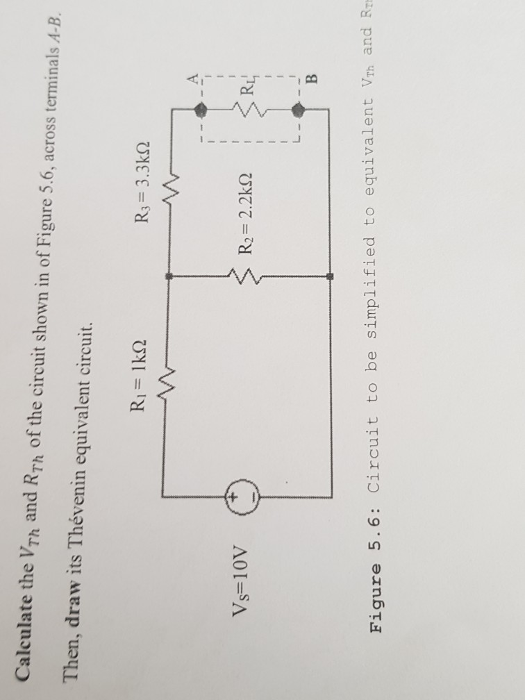 Solved Calculate the Vrh and Rth of the circuit shown in of | Chegg.com