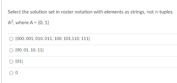 Solved Select the solution set in roster notation with | Chegg.com