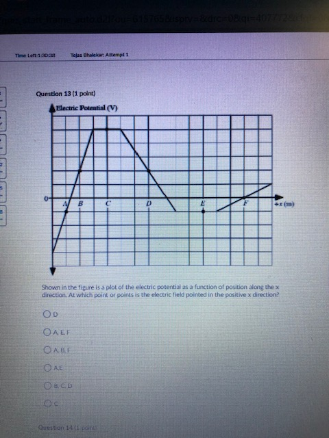 Solved Time Left:100-32 Tejas Bhalekar: Attempt 1 Question | Chegg.com