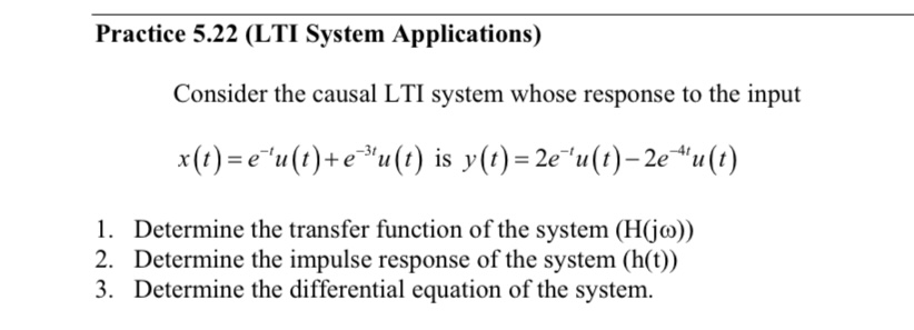 Solved Practice 5.22 (LTI System Applications)Consider the | Chegg.com