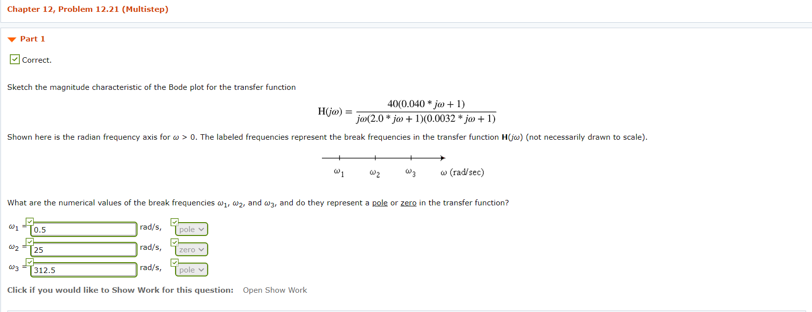 Solved Chapter 12, Problem 12.21 (Multistep) Part 1 Correct. | Chegg.com