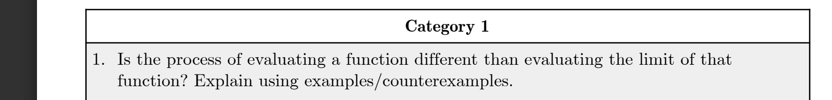 Solved 1. Is the process of evaluating a function different | Chegg.com