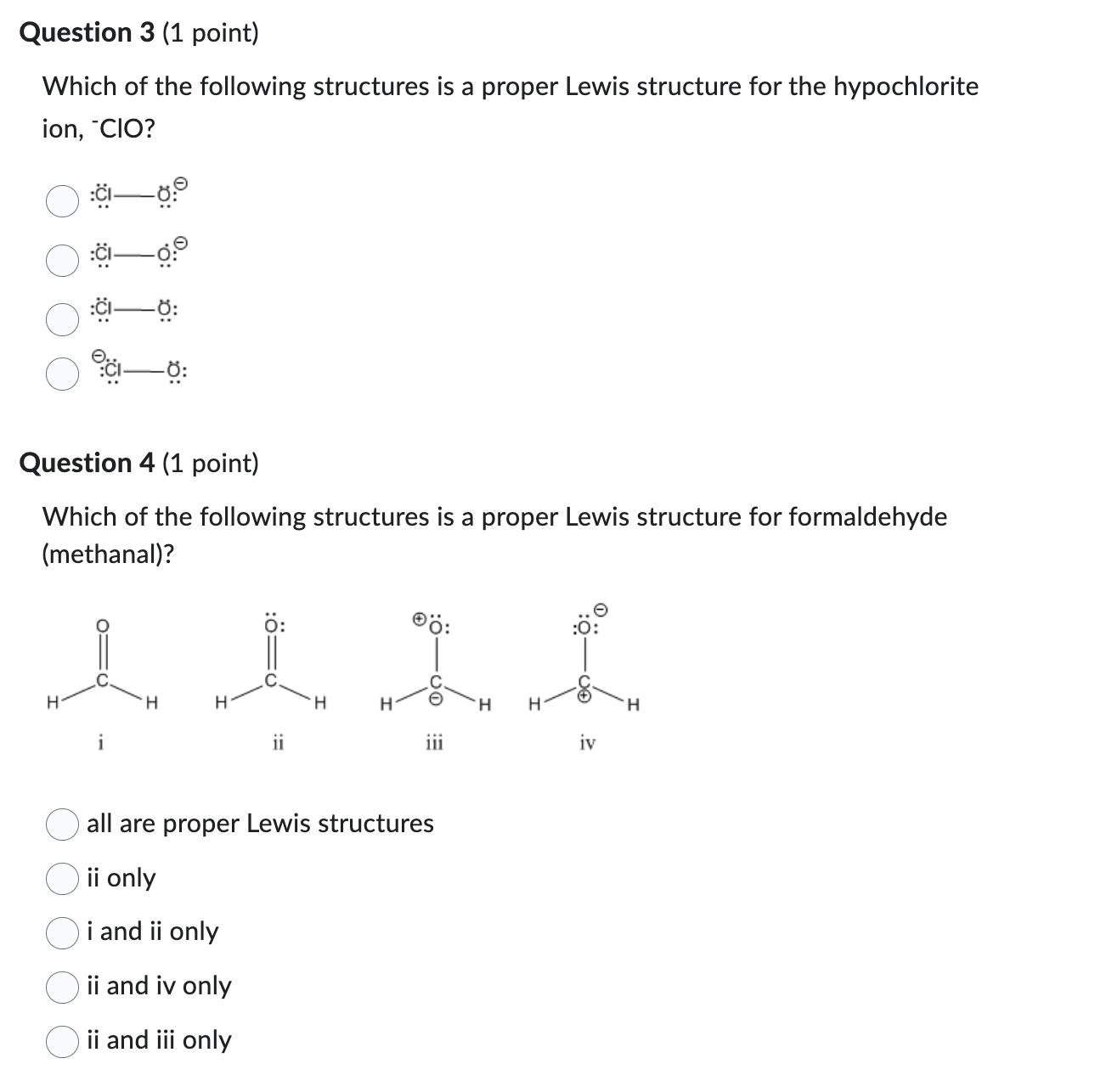 Solved Which of the following structures is a proper Lewis | Chegg.com