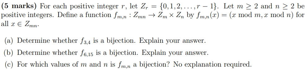 Solved (5 marks) For each positive integer r, let | Chegg.com