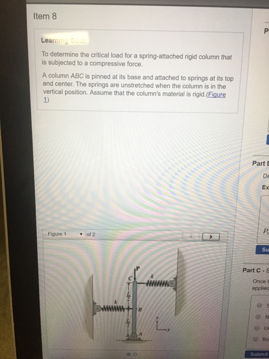 Solved tem 8 Learnin To determine the critical load for a | Chegg.com
