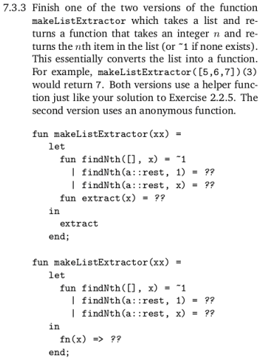 Solved 3.3 Finish one of the two versions of the functio | Chegg.com